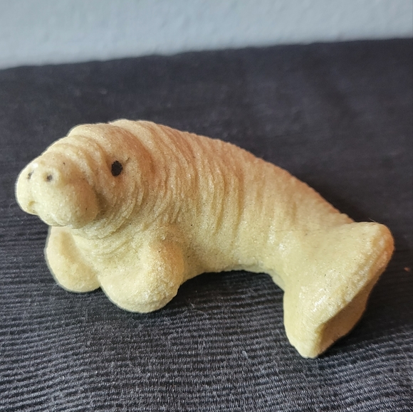 Hand Crafted | Other | Vtg Manatee Figure Statue Sand Art Hand Crafted ...